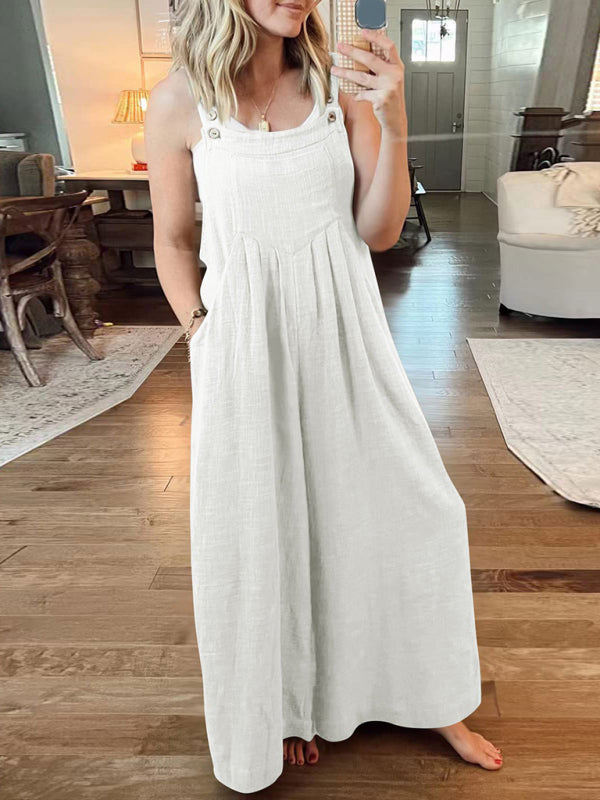 Oma Cotton/Linen One-piece Overalls – Casually Tracey